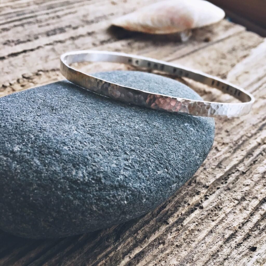 Hammered Bangle - Beachcomber Jewellery